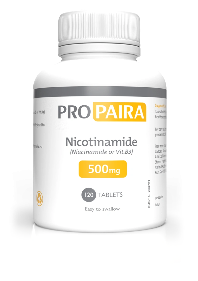 500mg Nicotinamide Vitamin B3 120 Tablets Supplement - Propaira